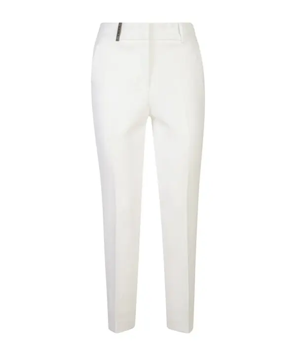 Peserico Slim Tailored Pants - White