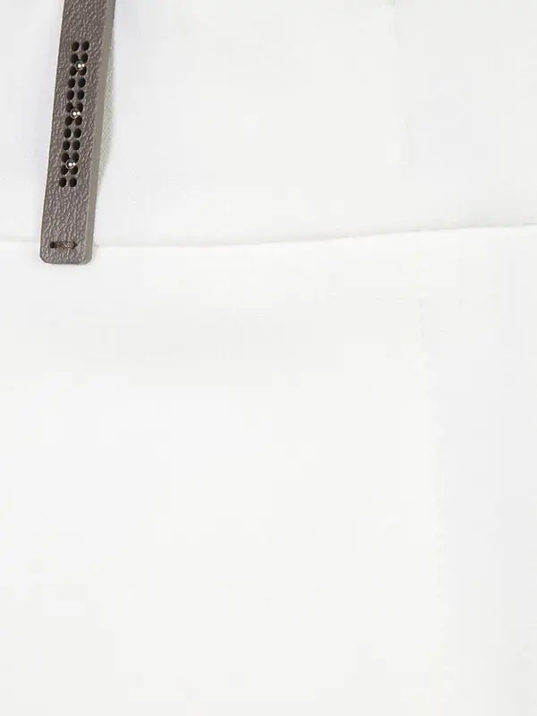 Peserico Slim Tailored Pants - White