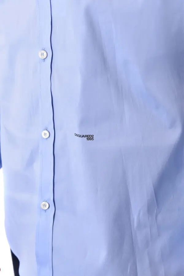 Dsquared2 Logo Printed Long Sleeved Shirt - Blue