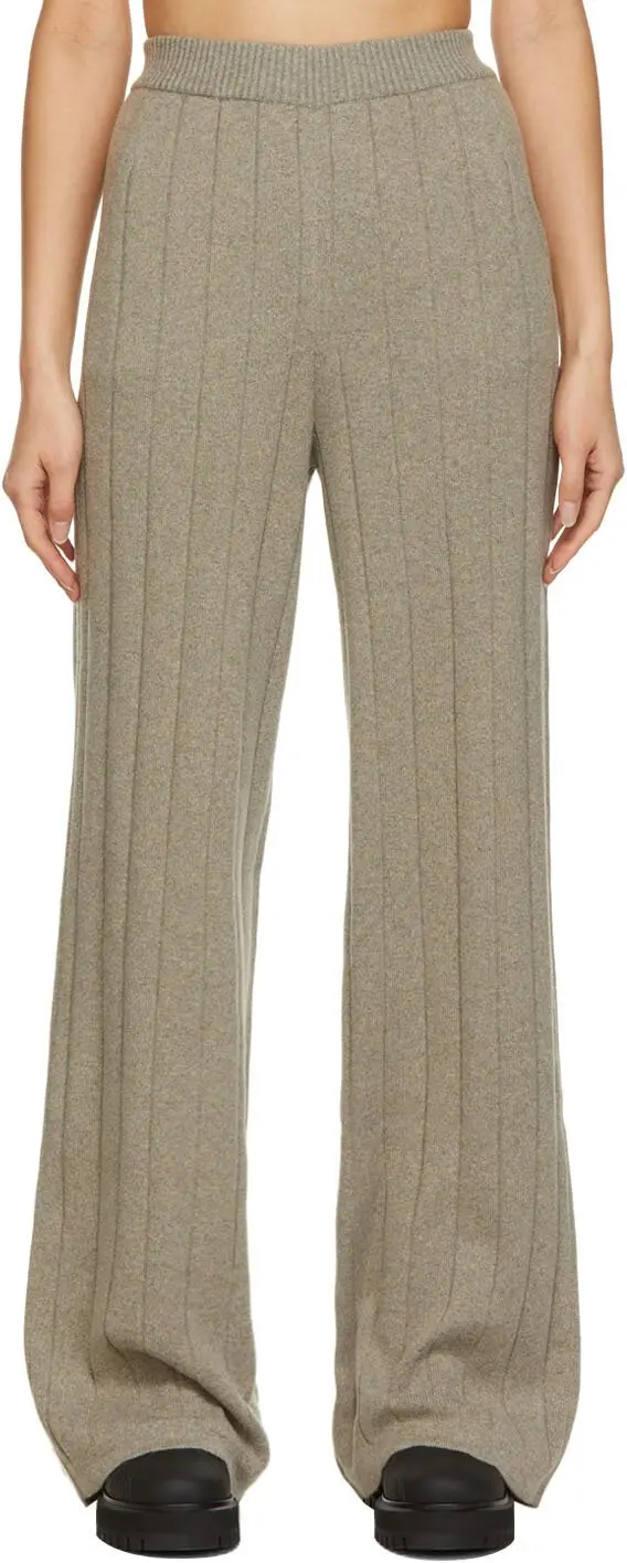 Loro Piana Rib Knitted Wide-leg Casual Pants