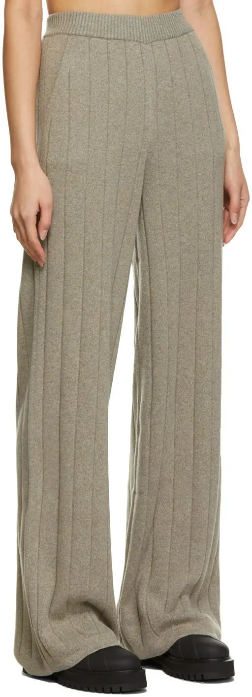 Loro Piana Rib Knitted Wide-leg Casual Pants