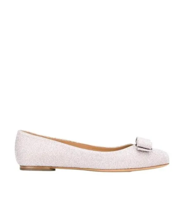 FERRAGAMO Vara Bow Ballerina Flats - White