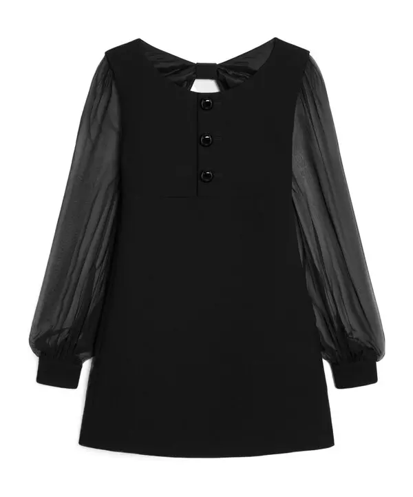 Celine Mini Trapeze Dress In Double Faced Wool Crepe