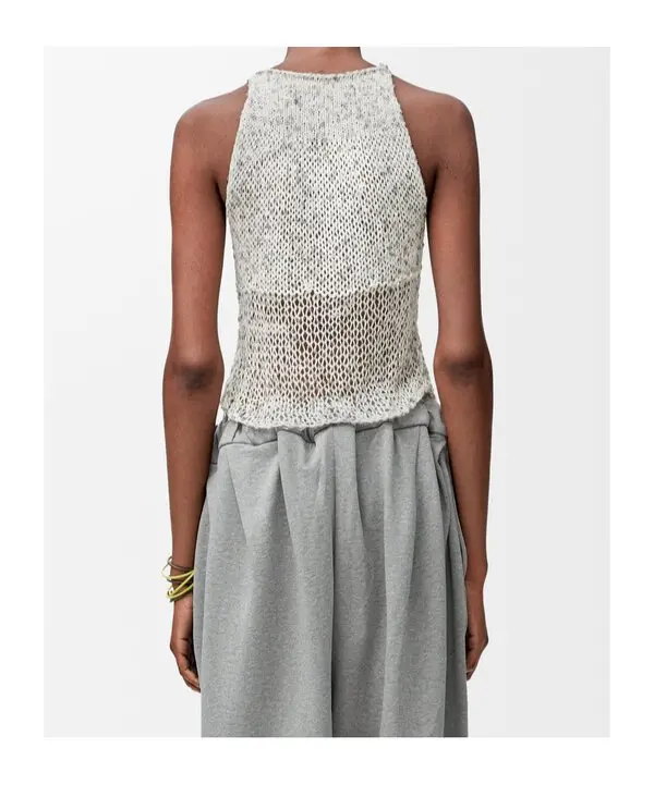 Loewe Off-the-shoulder Top With Hand-woven Anagram Sequins