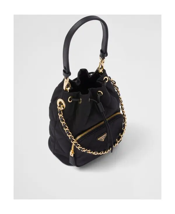 Prada Quilted Chain-linked Bucket Bag