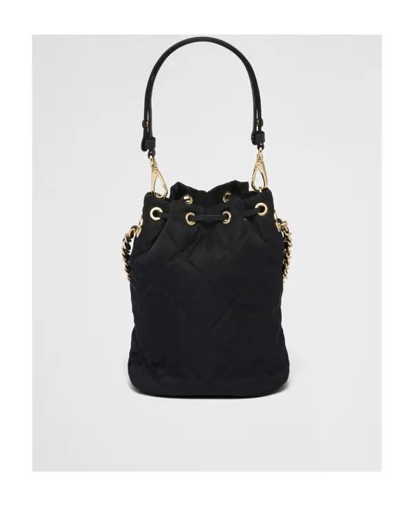 Prada Quilted Chain-linked Bucket Bag