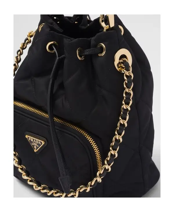 Prada Quilted Chain-linked Bucket Bag
