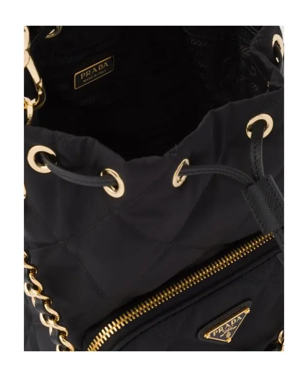 Prada Quilted Chain-linked Bucket Bag