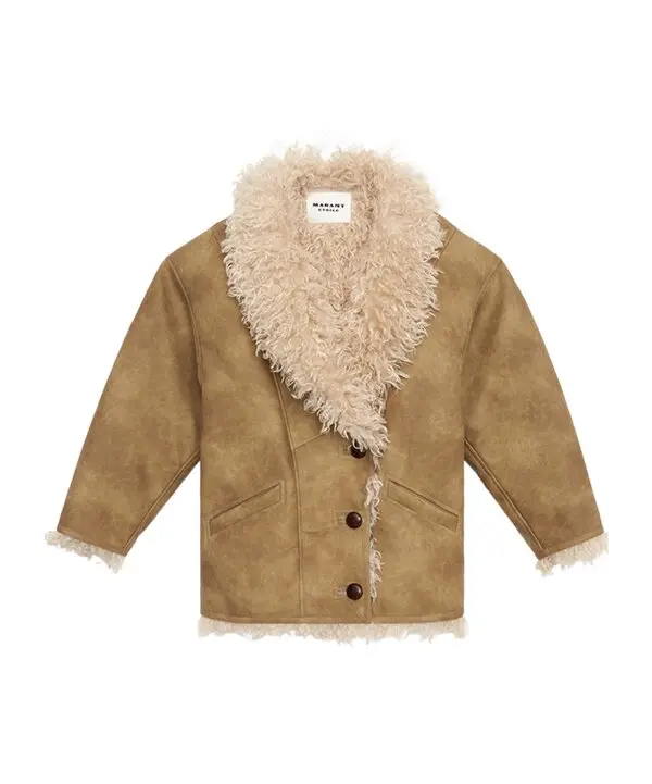 Isabel Marant Étoile Clea Shearling Coat - Taupe