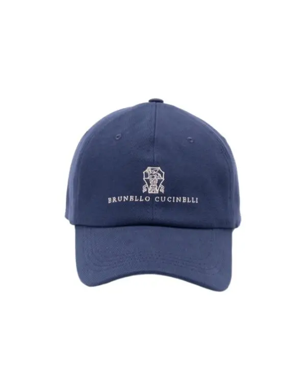 Brunello Cucinelli Embroidered Logo Baseball Cap - Blue