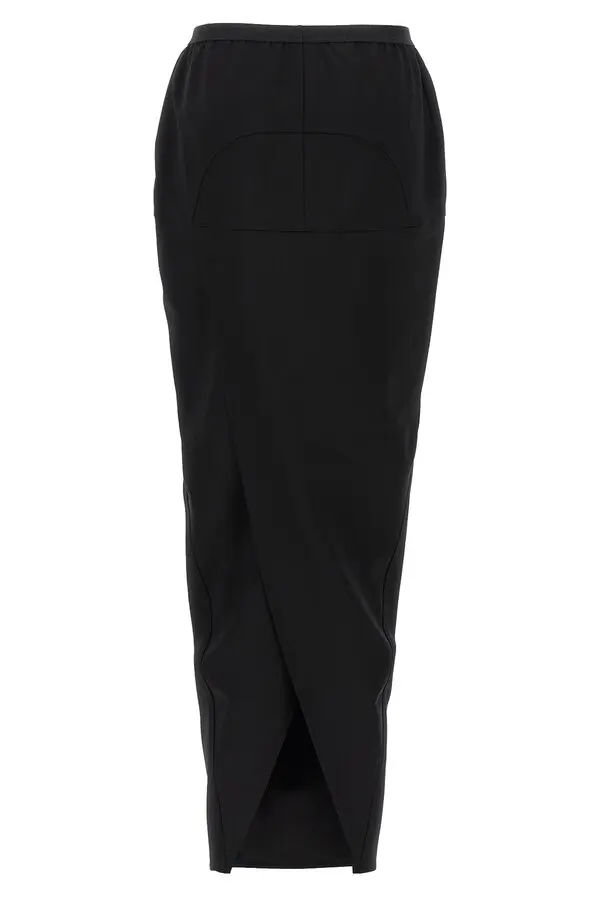 Rick Owens Back Slit Long Skirt