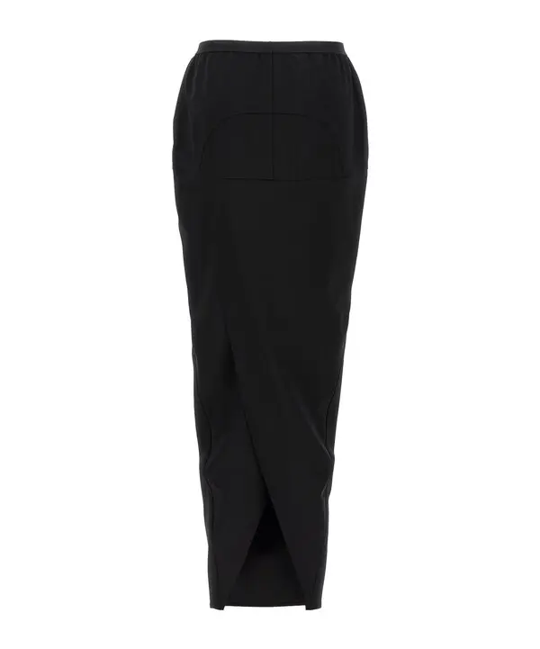 Rick Owens Back Slit Long Skirt