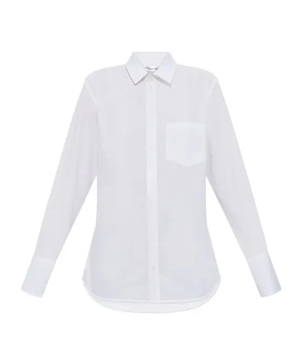 Victoria Beckham Long Sleeve Button-up Shirt With Pocket