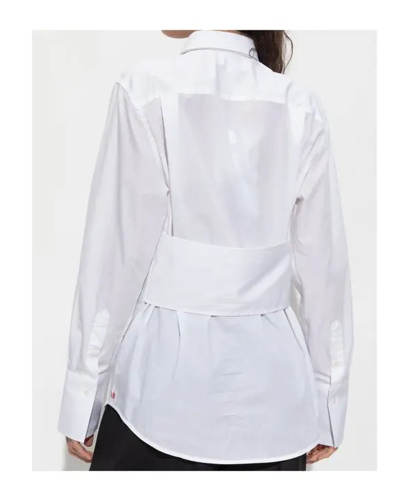 Victoria Beckham Long Sleeve Button-up Shirt With Pocket