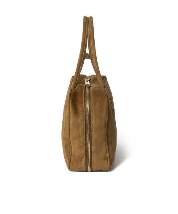 Miu Miu Suede Top Handle Bag - Brown