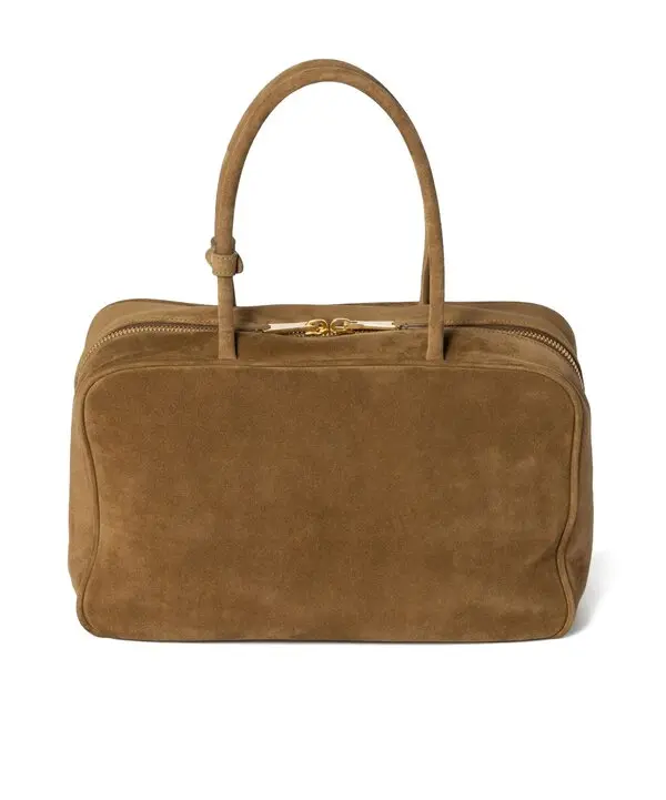 Miu Miu Suede Top Handle Bag - Brown