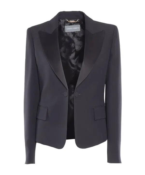 Alberta Ferretti Long-sleeved Suit Coat With Notched Lapel