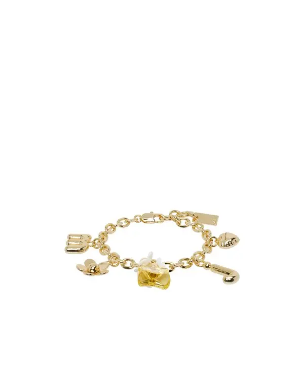 Marc Jacobs Charm Bracelet With Logo Pendant - Golden