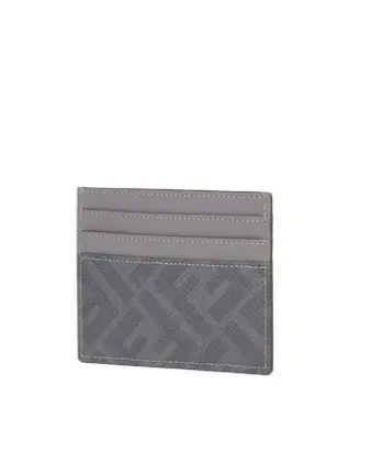 Fendi Diagonal Ff Printed Card Holder - Grey