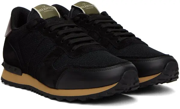 Valentino Garavani Rockrunner Low-top Sneakers - Black