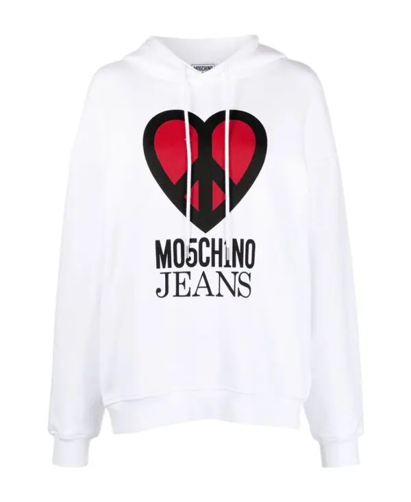 Moschino Graphic Print Hoodie - White