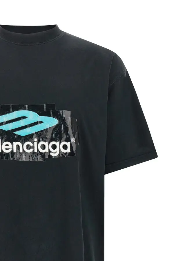 Balenciaga Logo Printed Round-neck T-shirt