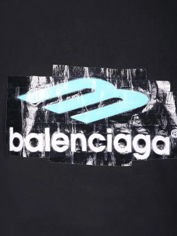 Balenciaga Logo Printed Round-neck T-shirt