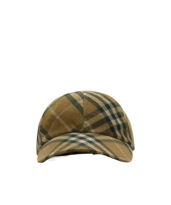 Burberry Check Printed Baseball Cap - Camping Brown