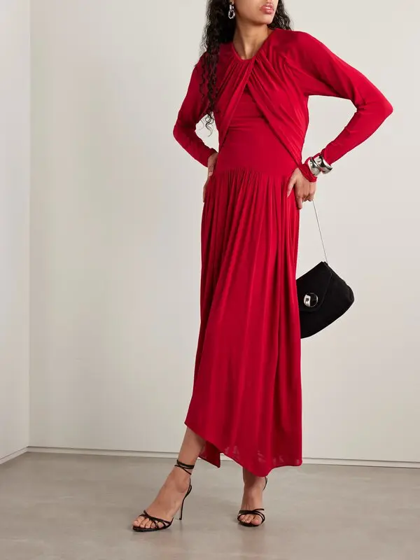 Isabel Marant Étoile Galina Asymmetrical Pleated Dress