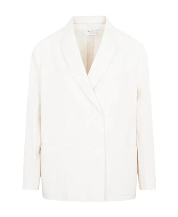 Prada Double-breasted Blazer With Notched Lapel