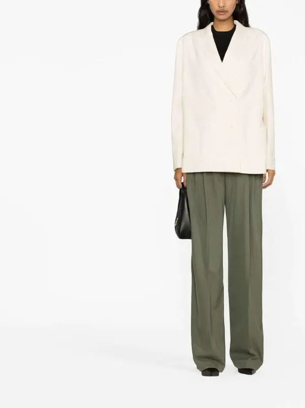 Prada Double-breasted Blazer With Notched Lapel