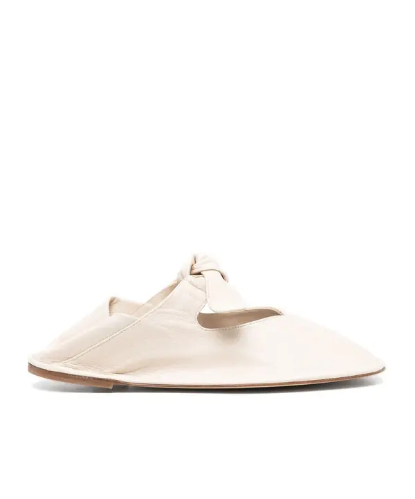 Hereu Llasada Square-toe Ballerina Flats - White