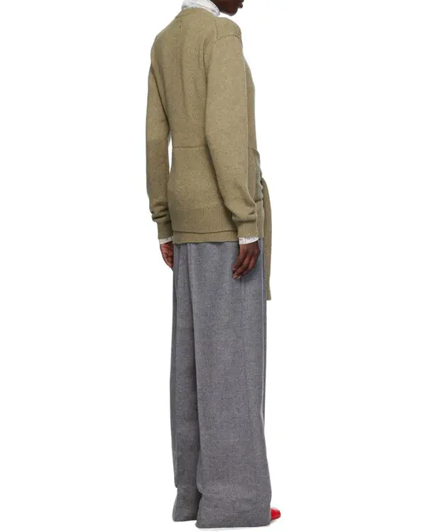 J.W.ANDERSON Jw Anderson Draped-tie Front Jumper - Khaki