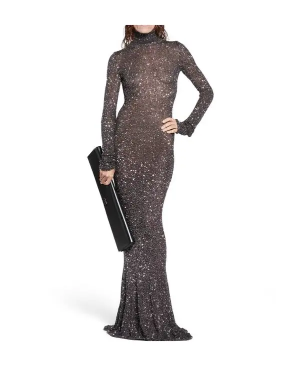 Balenciaga Sequin Embellished Maxi Dress