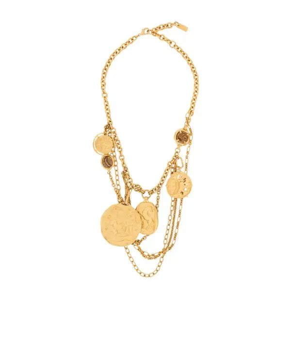 Chloé Medallion Chain Necklace - Yellow