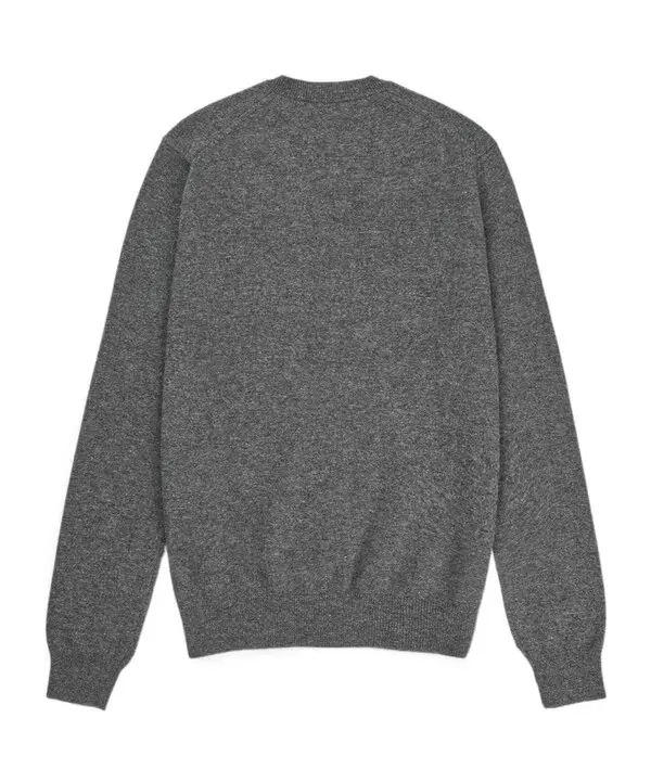 Play Comme Des Garcon Long-sleeved Knitted Cardigan With Heart Applique