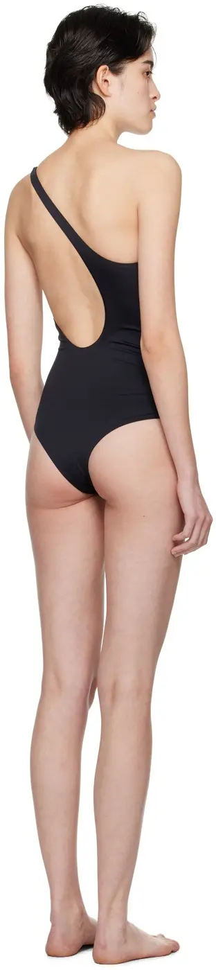 Off-White Logo Embroidered High-cut One-shoulder Swimsuit