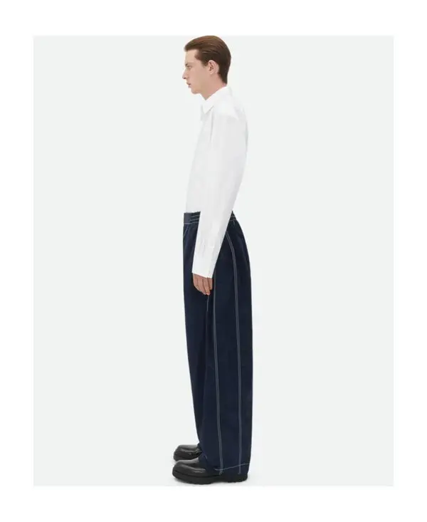 Bottega Veneta Straight-leg Jeans With Contrast Stitching