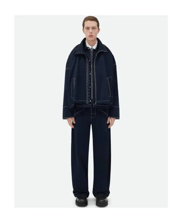 Bottega Veneta Straight-leg Jeans With Contrast Stitching