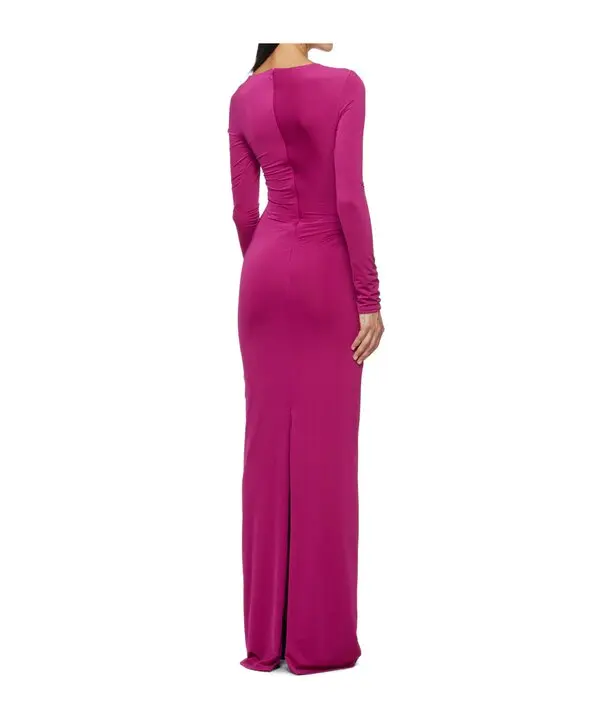 16Arlington Stretch Jersey Maxi Dress With Gathered Waist