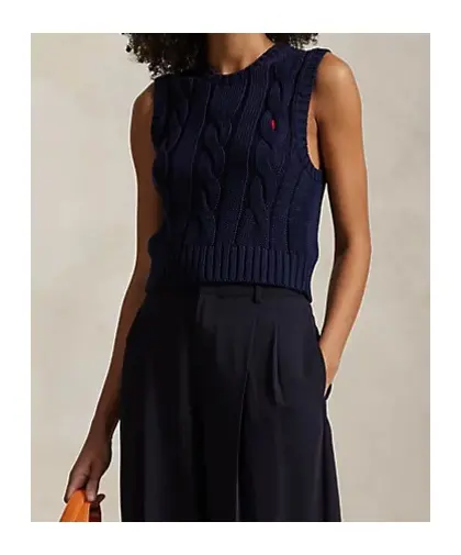 Polo Ralph Lauren Cable-knit Cropped Vest