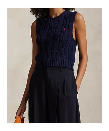 Polo Ralph Lauren Cable-knit Cropped Vest