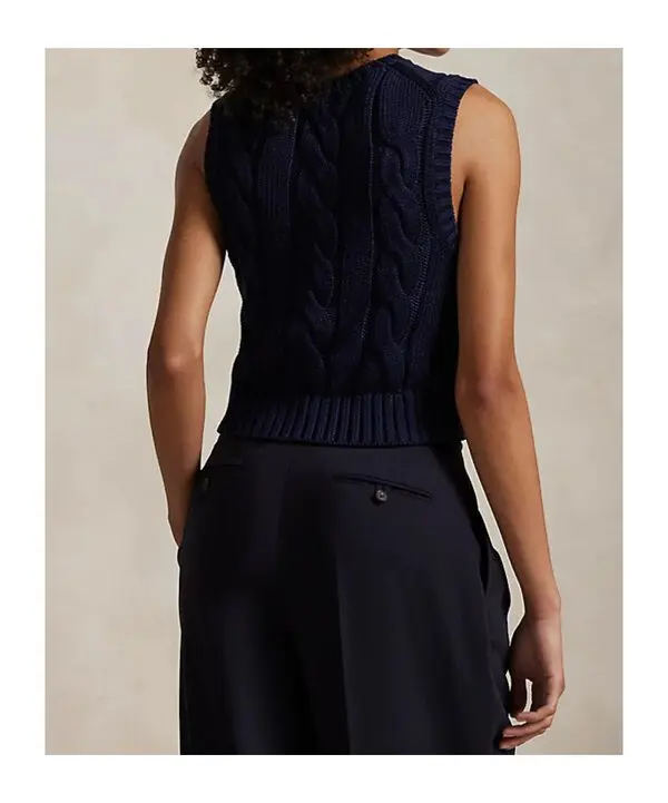 Polo Ralph Lauren Cable-knit Cropped Vest