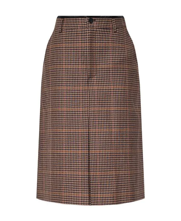 Balenciaga Flat Box Pleat Skirt - Brown