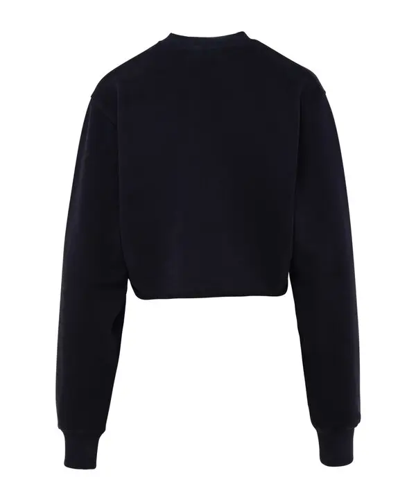 AMBUSH Logo Embroidered Crewneck Cropped Sweatshirt