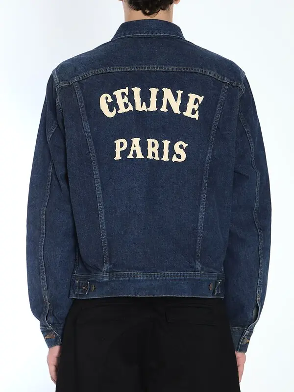 Celine Trucker Jacket In Cotton Denim