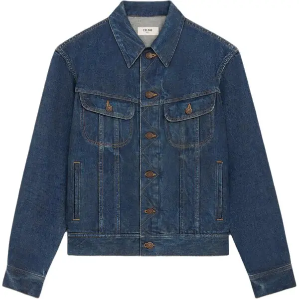 Celine Trucker Jacket In Cotton Denim