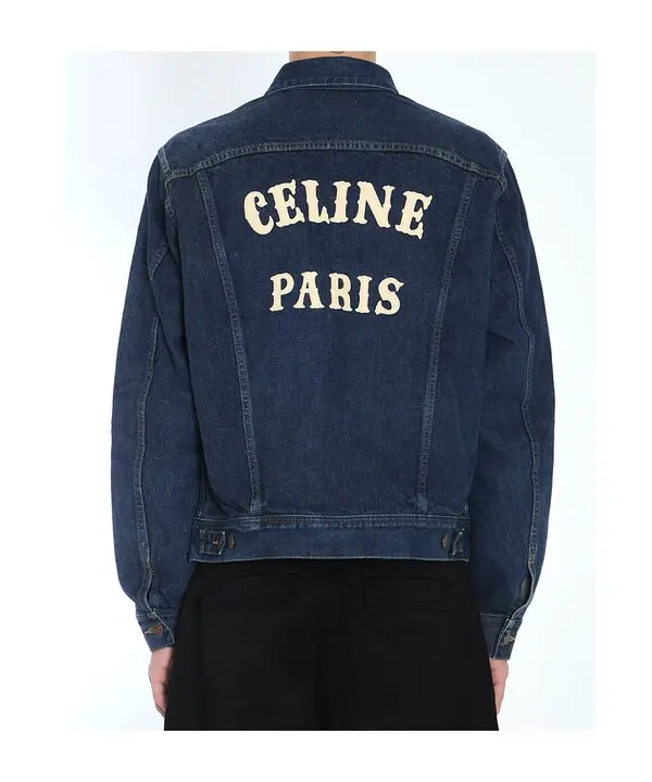 Celine Trucker Jacket In Cotton Denim