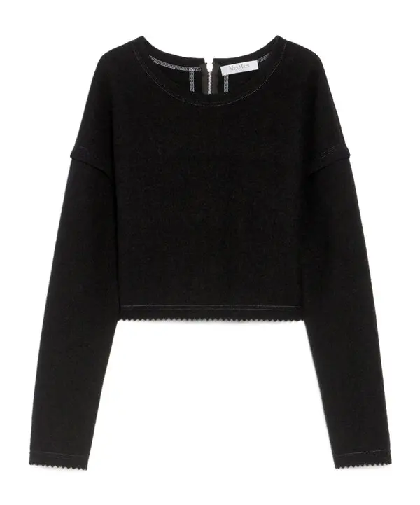 Max Mara Zip Detailed Crewneck Jumper