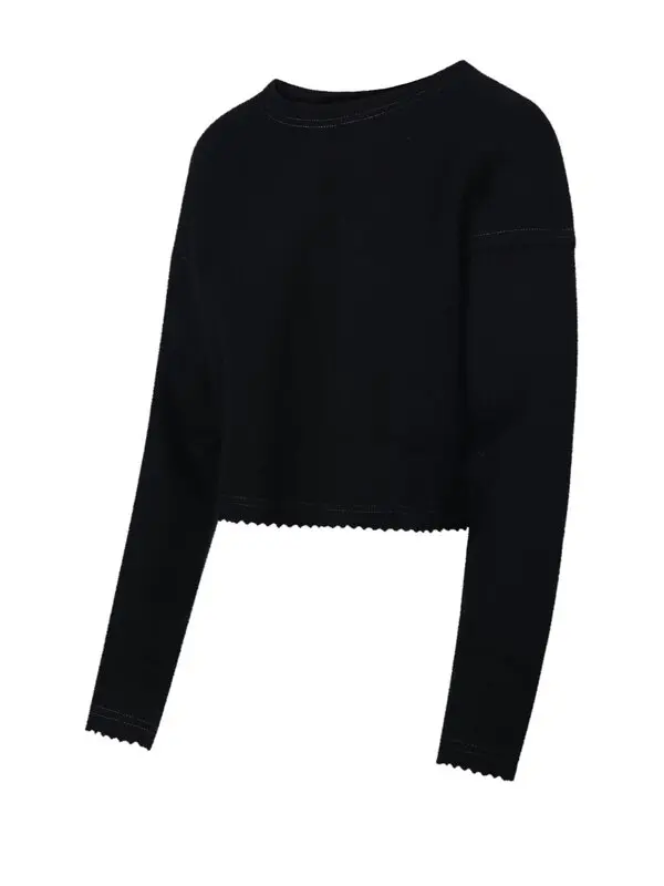 Max Mara Zip Detailed Crewneck Jumper - Black